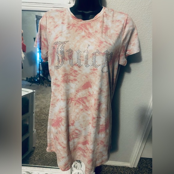 Juicy Couture | Dresses | Pink Peach Tie Dye Juicy Dress Rhinestones ...